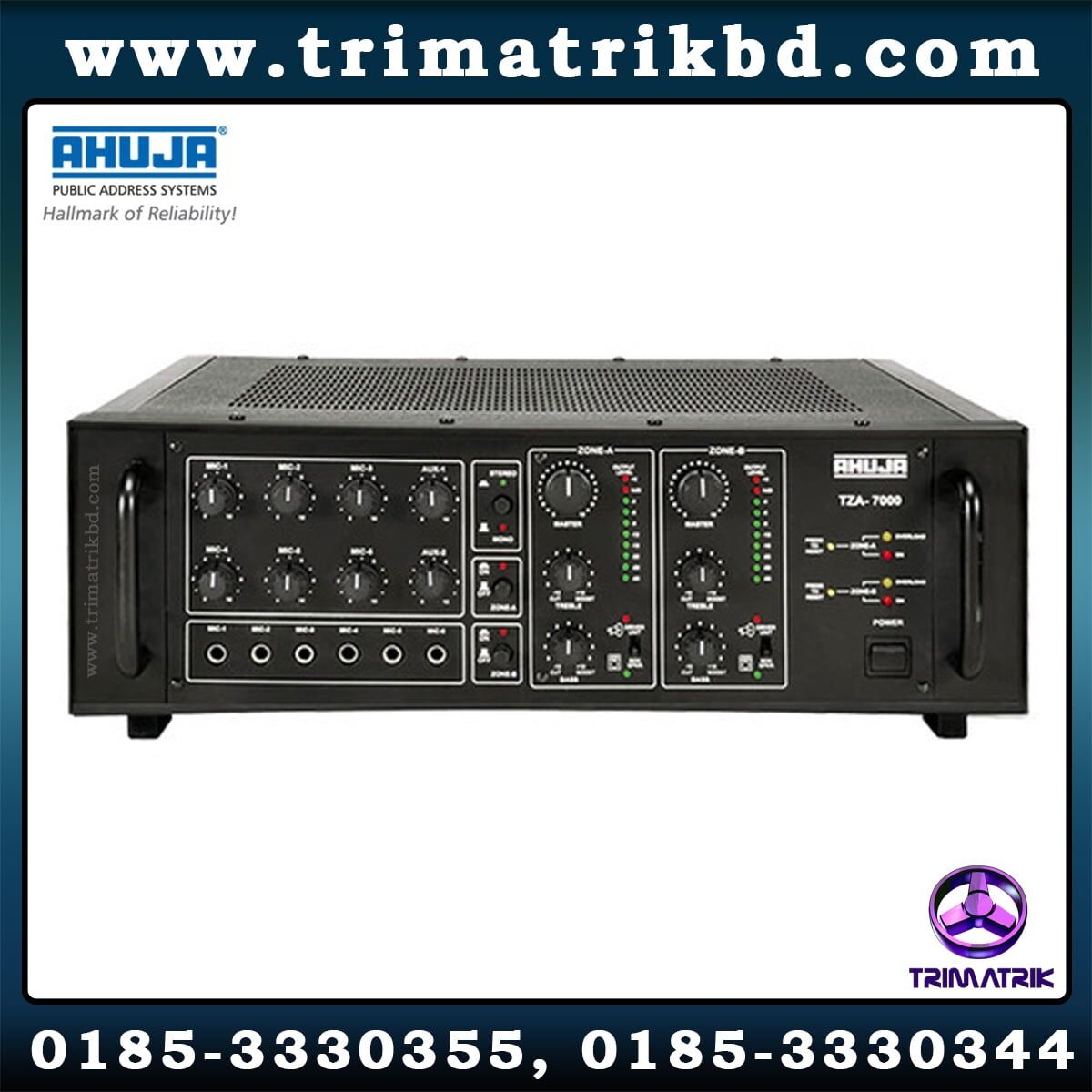 Ahuja SSA-5000DP 500 WATTS with Built-in Digital Player High Wattage PA Mixer Amplifier - Ahuja ...